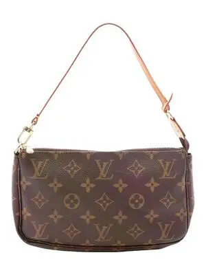 LOUIS VUITTON 1999 Monogram Pochette Accessoires Shoulder Bag - Brown