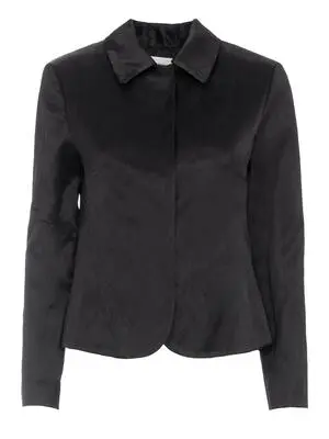 DES_PHEMMES Fitted Satin Blazer - Black