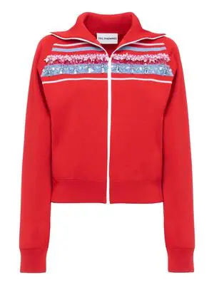 DES_PHEMMES Embroidered Knit Jacket - Red