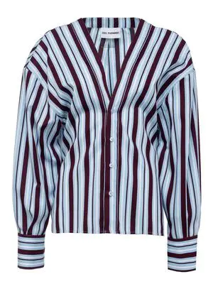 DES_PHEMMES Striped Twill Shirt - Multi