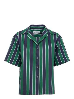 DES_PHEMMES Hawaiian Striped Poplin Shirt - Multi