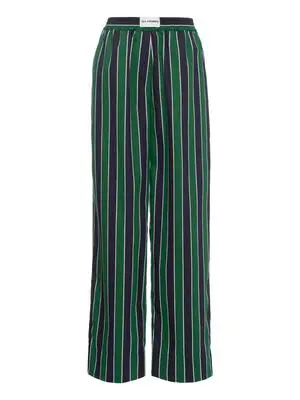 DES_PHEMMES Striped Satin Wide-leg Pants - Multi