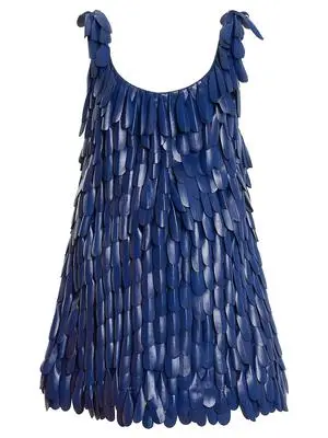 Simkhai Lilou Leather Mini Dress - Blue