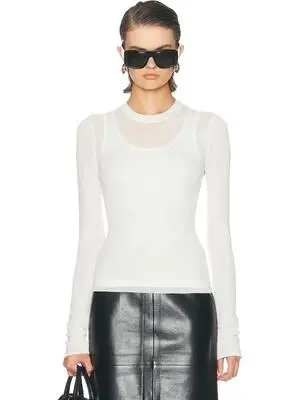 EAVES Wei Layered Crewneck - Ivory