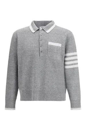 Thom Browne Knitted Polo Shirt - Gray