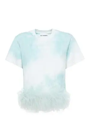 DES_PHEMMES Classic Feathered Cotton T-shirt - Multi