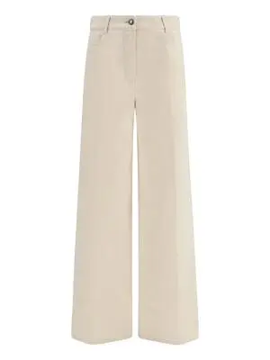 FORTE_FORTE Forte_Forte Women Wide Leg Jeans In Flocked Denim
