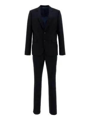 Paul Smith Abito Due Bottoni In Twill Di Lana Tailored Fit - Blu