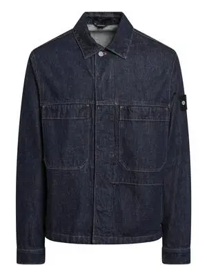 Stone Island Dark Denim Shirt Jacket - Blue