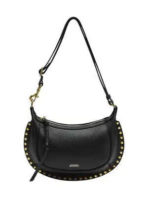 Isabel Marant Étoile Oskan Moon Leather Shoulder Bag - Black