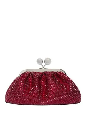 Max Mara Embellished Pasticcino Clutch Bag - Red