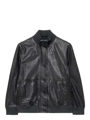 ALLSAINTS Memphis Leather Jacket - Blue