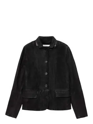 ALLSAINTS Suede Surveya Blazer - Black