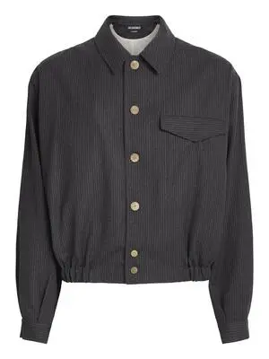 Jacquemus Wool Cubano Overshirt - Grey