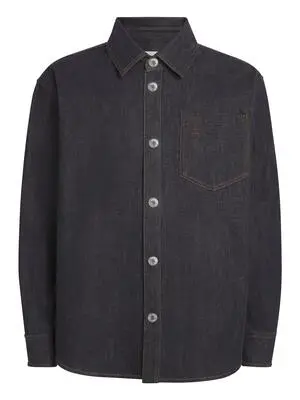 AMI Paris Denim De Coeur Overshirt - Blue