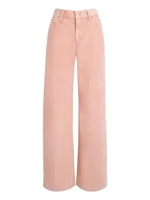 7 For All Mankind Corduroy Lotta Wide-leg Trousers - Pink