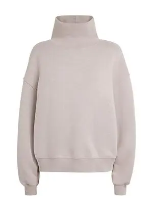AGOLDE Cotton Funnel-neck Jenning Sweatshirt Ivory