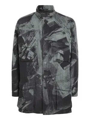 Yohji Yamamoto Wool-cotton Monochrome Coat - Grey