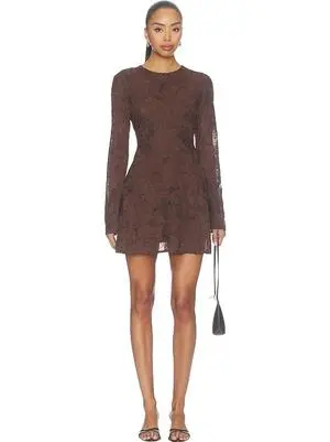 ROTATE BY BIRGER CHRISTENSEN Kasyna Dress In Brown - Mole