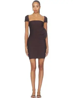 ROTATE BY BIRGER CHRISTENSEN Siddi Dress In Brown - Mole
