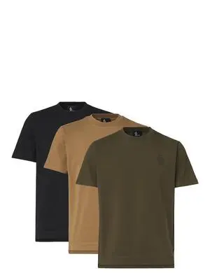 Moncler Set Of 3 Cotton-blend T-shirts - Multicoloured