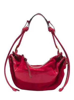 Isabel Marant Étoile Maia Medium Suede And Leather Shoulder Bag - Red