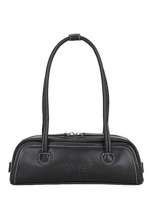 MARGESHERWOOD Soft Boston East West Mini Bag In Black - Black Plain