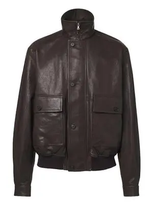 Auralee Leather Jacket Brown