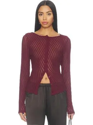 SNDYS. Norah Cardigan In Burgundy - Cherry