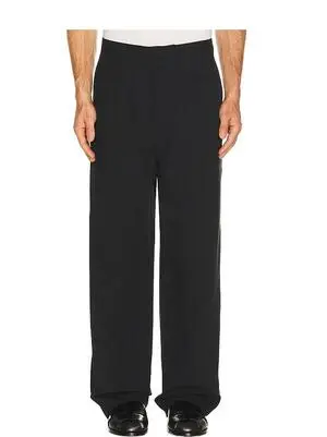 PALMES Wide Pleated Trousers - Black