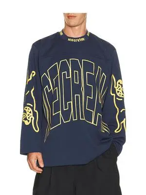 ICECREAM Returner Long Sleeve Tee In Blue - Patriot Blue