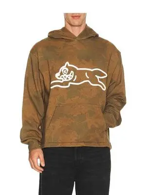 ICECREAM Victory Hoodie In Brown - Leaf Camo