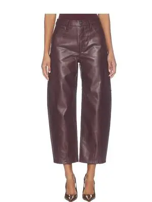 PISTOLA Eli High Rise Arched Leg Pant In Brown - Cabernet