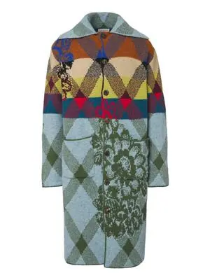 Dries Van Noten Patchwork Wool And Alpaca-blend Long Cardigan - Multicoloured