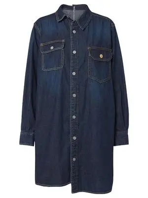Sacai Asymmetric Denim Shirt Dress - Blue