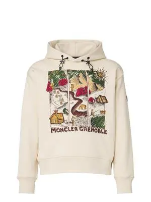 Moncler Printed Cotton-blend Jersey Hoodie - Multicoloured