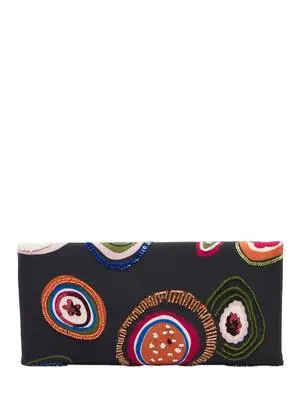 Staud Muse Small Embellished Satin Clutch - Multicoloured