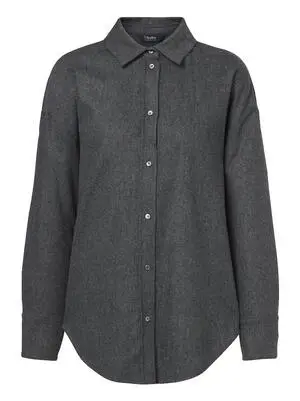 Max Mara Wool Flannel Shirt - Grey