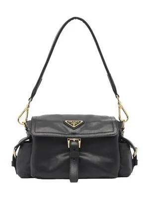 Prada Explore Mini Leather Shoulder Bag - Black