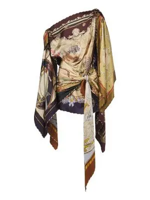 Zimmermann Valiant Draped Silk Minidress - Multicoloured