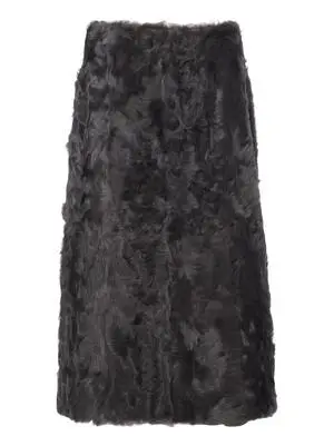 YVES SALOMON Shearling Midi Skirt