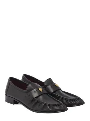 Chloé Letti Leather Penny Loafers - Brown