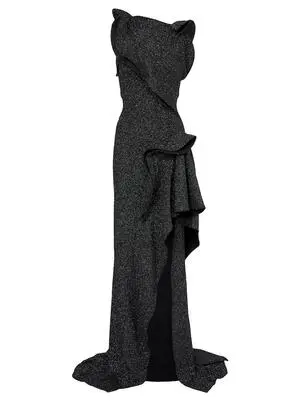 Maticevski Flashpoint Ruffled Asymmetric Gown - Black
