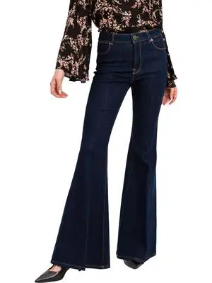 TWINSET High-waisted Flared Jeans In Stretch Cotton