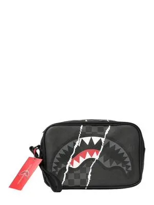 SPRAYGROUND Logo Print Coated Cotton Travel Toiletry Case With Handle - Multicolor