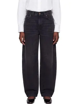 DARKPARK High-waisted Wide-leg Baggy Jeans In Cotton Denim