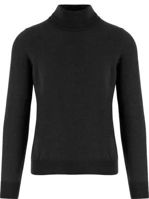 Tagliatore Wool Turtle Neck Sweater - Black
