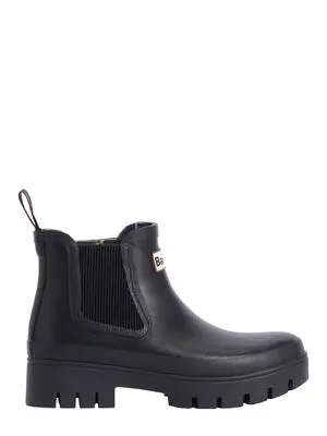 Barbour Halton Rubber Ankle Boots Black