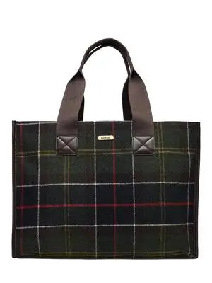 Barbour Turnberry Tote Bag In Wool Blend With Check Pattern - Multi