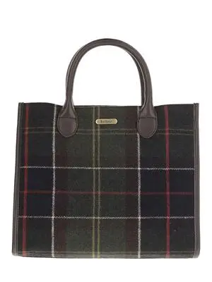Barbour Barrhill Tote Bag In Wool Blend With Check Pattern - Multi